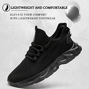 Linenghs Womens Tennis Shoes Black