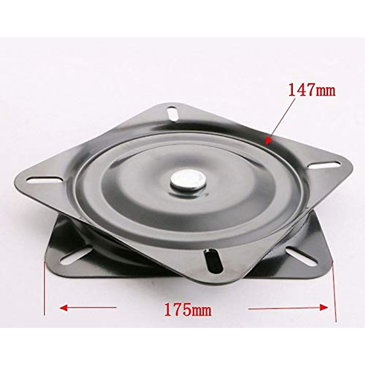 Lheng 7 Inch Black Heavy Duty Square Turntable 360 Degree Free Rotating Iron Turntable Full Bead Thickened Universal Turntable