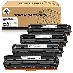 CMYBabee Compatible Toner Cartridge Replacement for HP 206A W2110A W2111A W2112A W2113A for HP Color LaserJet Pro M255dw MFP M283fdw M283cdw M282nw M283 M255 Printer (Black Cyan Yellow Magenta,4-Pack)
