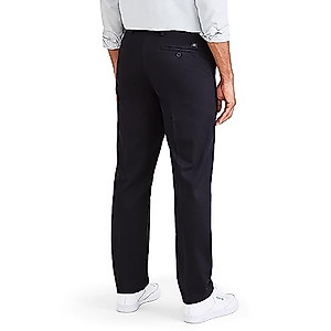 Dockers Men's Straight Fit Signature Iron Free Khaki with Stain Defender Pants (Regular and Big & Tall), Beautiful Black, 33