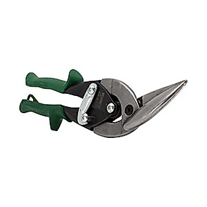 Midwest Tool & Cutlery Aviation Snip - Right Cut Offset Tin Cutting Shears with Forged Blade & KUSH'N-POWER Comfort Grips - MWT-6510R, Offset Cut