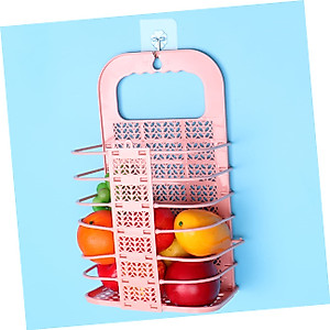 BIUDECO Foldable Wall Mounted Basket Fruit Vegetables Laundry Sundries Size Multifunctional Storage Organizer