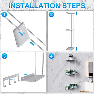 Foirfe 3 Tier Wall Mounted Bathroom Towel Storage Rack with Wood Shelf Space Saving Solution for Small Bathrooms Stylish and Functional Sliver Design