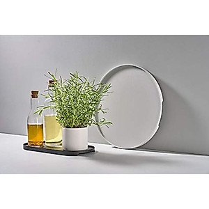 ZONE DENMARK, SINGLES Round Tray, Metal, Modern Design, Black, 1 Count