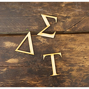 2-6 inch Tall (1/8" Thick) (3 letters) Small Greek Wood Letters Wooden Alphabet Wall Hanging Little Craft Paddle Decor Sorority Fraternity House Unfinished Laser Cutout Custom