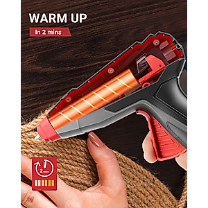 Avhrit Cordless Hot Glue Gun, Fast Preheating Glue Gun Kit with 20 Pcs Glue Sticks, Rechargeable Glue Gun with Built-in Battery, Auto Shut-off Glue Gun for Christmas Crafts, Repairs and DIY