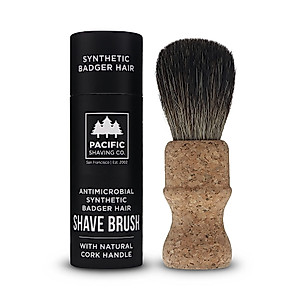 Pacific Shaving Company Sustainable Cork Handle Premium Synthetic Hair Shave Brush 1 ea