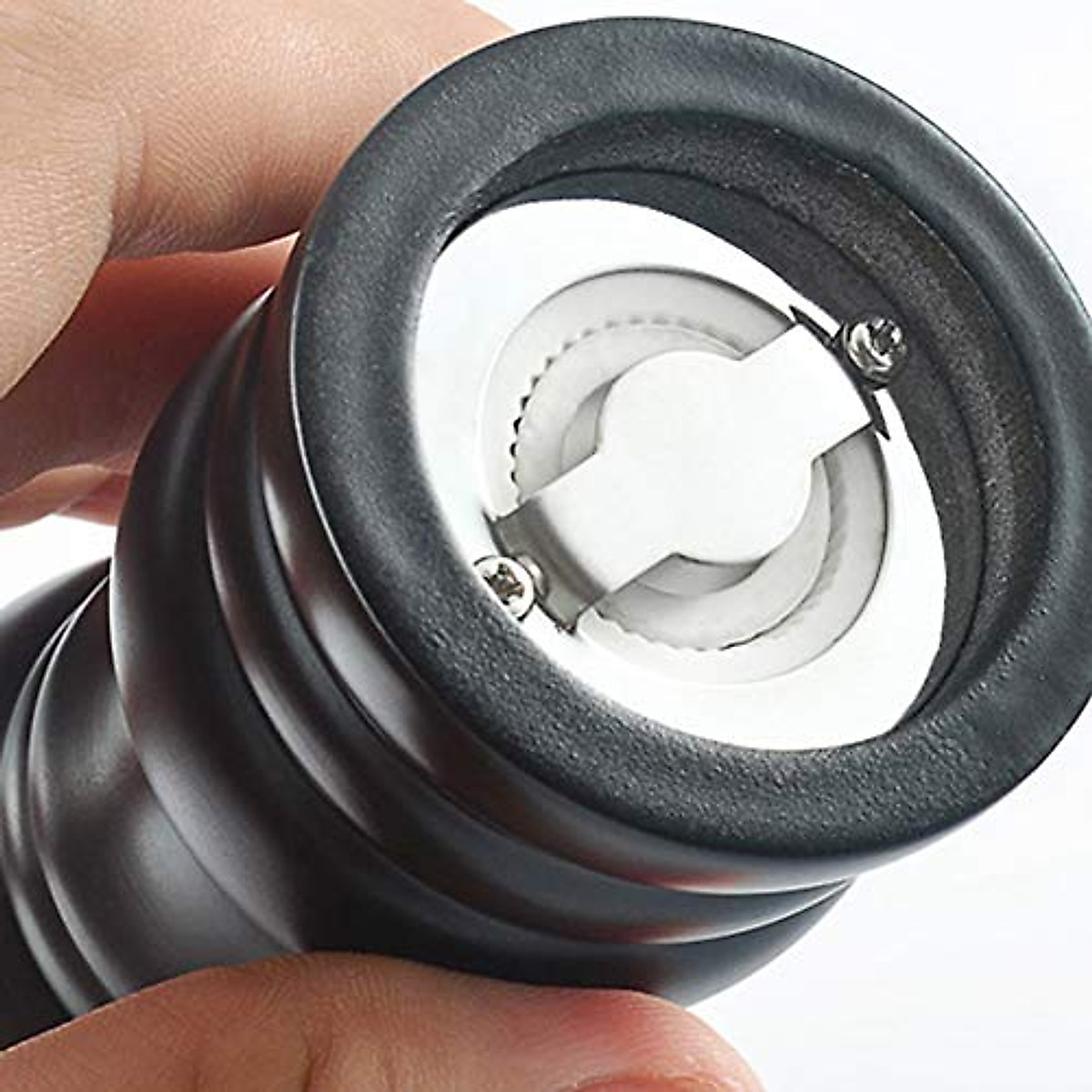 KVSERT Wood Salt and Pepper Grinder Set Pepper Salt Shaker, Solid Wood with Adjustable Coarseness Red