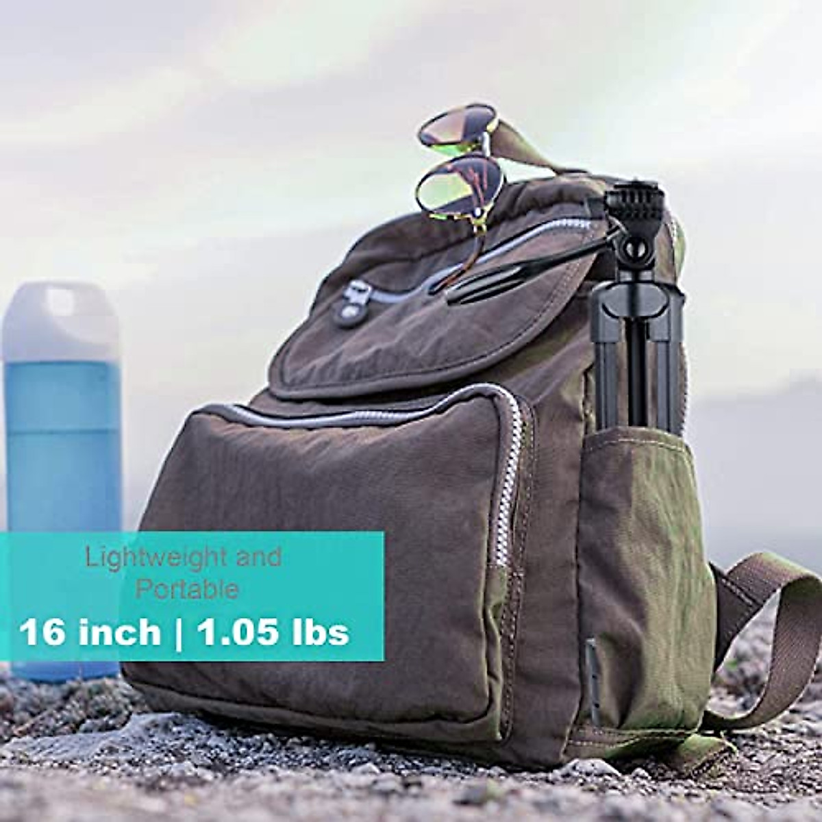 55" Phone Tripod, PHOPIK Aluminum Extendable Tripod Stand with Shutter, Carrying Bag, Compatible with iPhone/Android/Sport Camera Perfect for Video Recording/Selfies/Live Stream/Vlogging