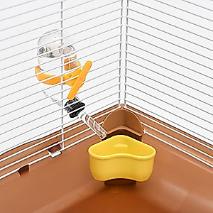 YIBOPET Hamster Cage Small Animal Cage 3 Layers Cage Size：14.17"(W) X10.63(L) X16.73 (H) Suitable for Hamsters up to 3.5 inch in Length