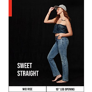 Lucky Brand womens Mid Rise Sweet Straight Jean, Tanzanite, 30W x 30L US