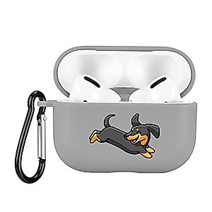 Hound Case Compatible with Airpods Pro Gray Soft TPU, Supports Wireless Charging Shockproof Protective Cover for Airpods Pro