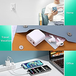 USB C Wall Charger Block, Costyle 4 Pack Dual Port PD 20W USB C Power Adapter Fast Charge Type C Wall Charger Plug for iPhone 14 13 12 11 Pro Max SE XR XS Pad 8 7 Plus, Pixel 7 Pro 6A, Samsung Galaxy