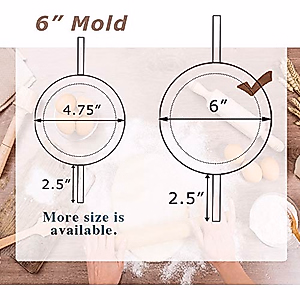 COTEY 6 Inch Empanda Press, Large Stainless Steel Dumpling Maker, 2-in-1 Dough Cutter/Dumpling Mold for Empanada, Dumpling, Ravioli, Pierogi & Hand Pie