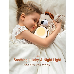 LEAWOD Portable White Noise Sound Machine with Night Light, 17 Soothing Sounds for Sleeping, Rechargeable White Noise Machine for Baby, Adults, Kids