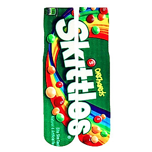 Crazy Socks for Boys 3d Print Food Crew Cool Sport Tube Men Socks,Green Skittles