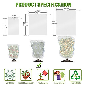 SATXTREM Garden Mesh Netting with Drawstring-Plants Cover Protection from Anti Birds,Bugs,Cicadas,and Insects-Pest Barrier Bag for Blueberry Bushes,Citrus,Tomatoes,Vegetables,Fruit Tree and Orange