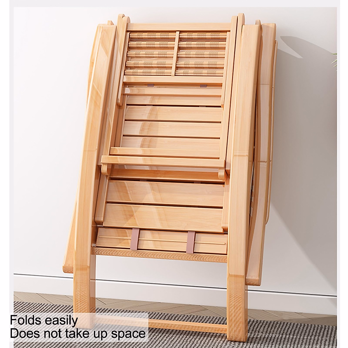 Oversized Rocking Chair,Adjustable Rocking Chair,Outdoor Patio Rocking Chair with Headrest Pillow and Foot Massage Board,Load-Bearing 180KG Comfort Bamboo Loungers Deck Chair Patio Pool Garden Chair (