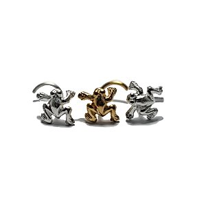 18, 20 Gauge sterling silver Frog Earring, nose stud/Jewelry Nose Stud, Silver Nose ring, Nose Piercing, Body Jewelry (18 gauge/silver L bend)