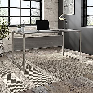 Bush Business Furniture Hybrid Computer Table Desk with Metal Legs, 60W x 30D, Platinum Gray