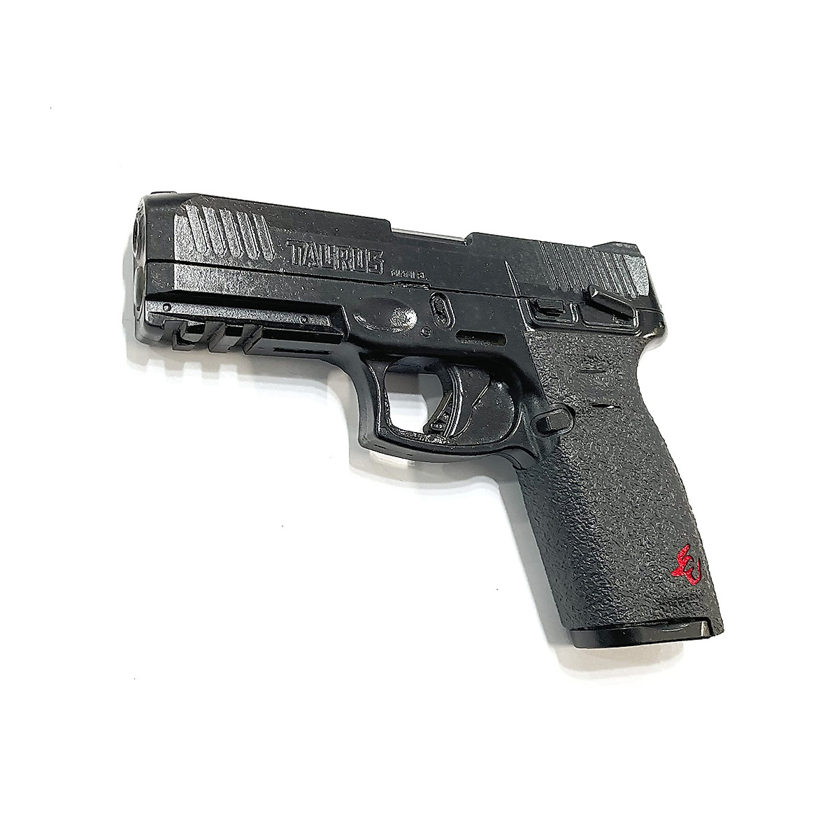 Handleitgrips Gun Grip Tape Compatible with Taurus G3C | Black Textured Rubber Pistol Grip Tape with Red Insert | Gun Accessories | Veteran Owned