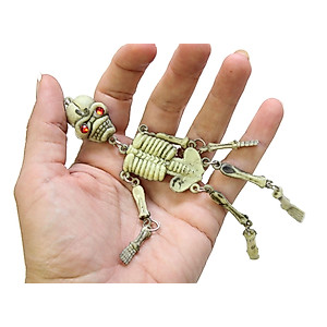 Curious Minds Busy Bags Bulk 24 Skeleton Keychains - Fidget Set for Doctors and Medical Professionals - Halloween Novelty Goodie Bag Filler Trick or Treat (2 DOZEN)