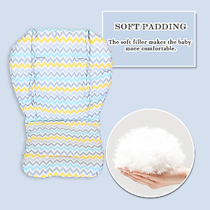 High Chair Cushion, High Chair Pad/seat Cushion/Baby High Chair Cushion,Soft and Comfortable,Light and Breathable,Make The Baby More Comfortable(Color Wavy Stripes)