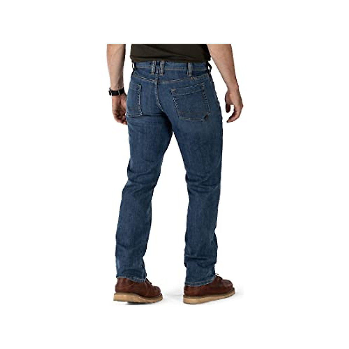 5.11 Tactical Men's Defender-Flex Straight Jeans, Mechanical Stretch Fabric, Classic Pockets, Style 74477, Medium Wash Indigo, 36W X 30L