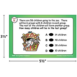 Teacher Created Resources Power Pen Learning Cards: Solving Word Problems Grade 3 (6998) Medium