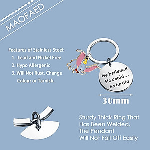 LuoHao Animal Elephat Domb Keychains Gifts for Men Women Child