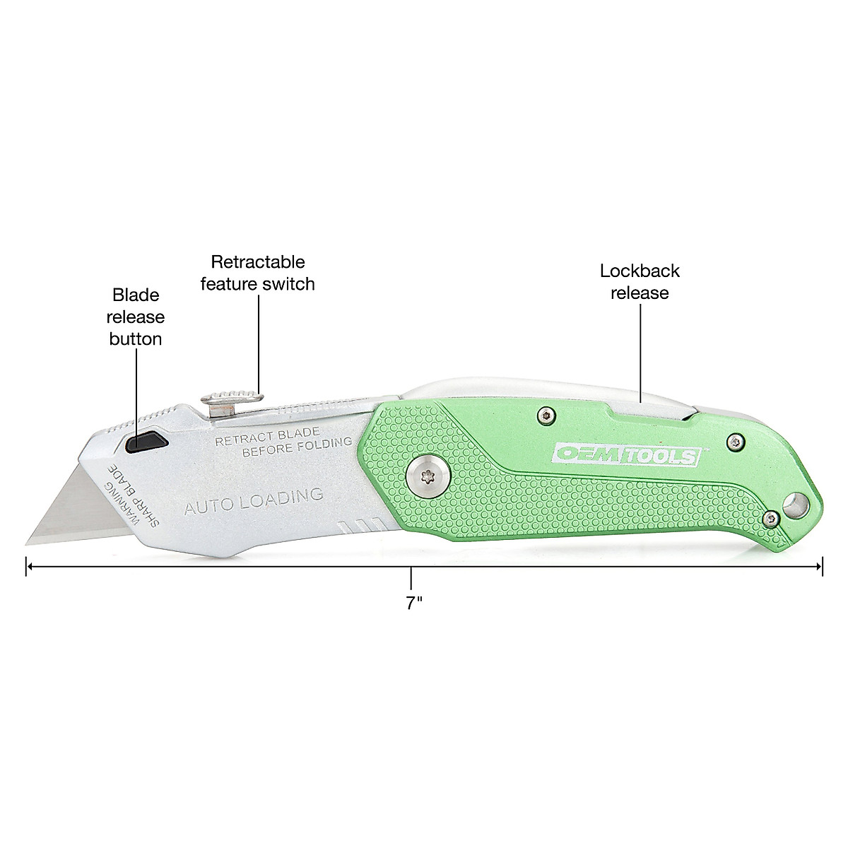 FOLDING UTILITY KNIFE-TEXTURED