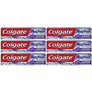 Colgate Max Fresh Toothpaste - KnockOut - With Odor Neutralizing Technology - Net Wt. 6 OZ (170 g) Per Tube - Pack of 6 Tubes