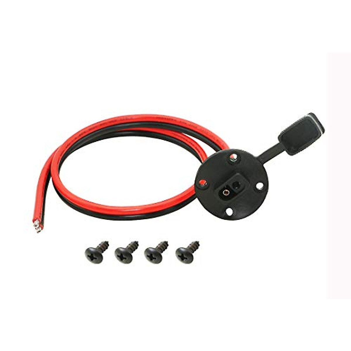 CERRXIAN 55cm 10AWG SAE Socket Solar Weatherproof Sidewall Port DIY Cord, SAE Quick Disconnect Wire Harness Panel Mount Power Cable with Cap