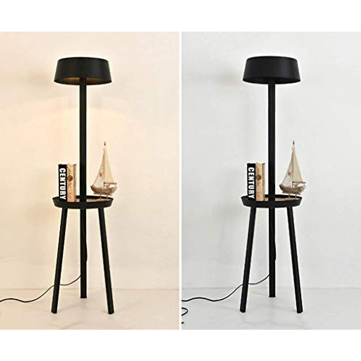 TANGIST Nordic Floor Lamp Iron Floor Lamp Indoor Lighting with Shelf Standing Lamp Antique Suitable for Living Room Bedroom - Foot Switch Modern Style Home Decoration