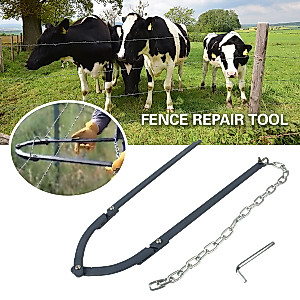 Fence Fixer, Iron Garden Fence Fixer Repair Tool Barbed Wire Fence Stretcher Tool Barbed Wire Tightener Tightening Repair for Garden Fence