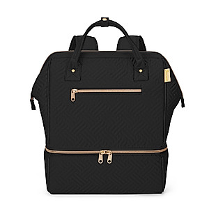 Fasrom Breast Pump Bag Backpack with Cooler Compatible with Spectra S1, S2 and Medela Pumps, Wearable Pumping Bag with Waterproof Mat for Working Moms, Black (Patent Design)