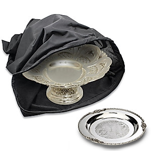 Silver Storage Bags Oversized 31.5 x 23.6 Inches Anti Tarnish Storage Bag Fabric Cloth Bag Black Drawstring Pouch Cloth Bag for Silver Storage Jewelry Silverware Protection Flatware Silver Plate