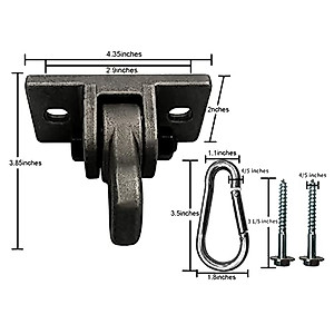ABUSA Heavy Duty Metal Color Swing Hangers Screws Bolts included Over 5000 lb Capacity Playground Porch Yoga Seat Trapeze Wooden Sets Indoor Outdoor 2 Pack