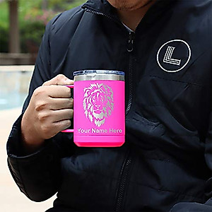 LaserGram 15oz Vacuum Insulated Coffee Mug, Hecho en Torreon, Personalized Engraving Included (Pink)