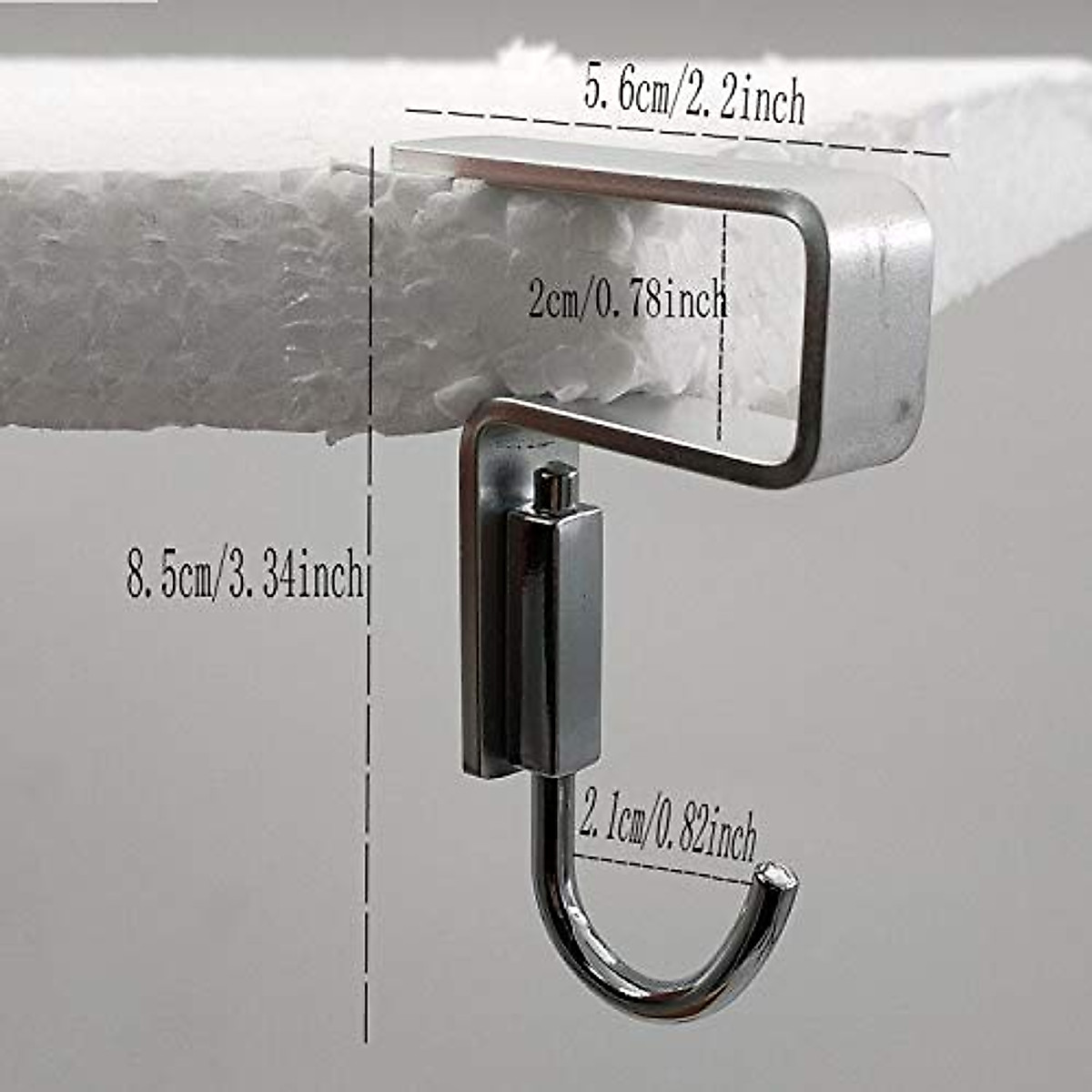 Cucumis 2Pcs Students' Desk Hook and Schoolbag Hook for Table Handbag Storage Decor Table Hook,Women's Bag Handbag Hanger Holder Desktop Holder (Suitable for 1.9cm / 0.74 inch Thick Plate) (A)