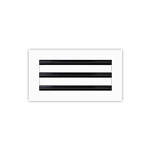 BUILDMART - 12x6 Modern AC Vent Cover - Decorative White Air Vent - Standard Linear Slot Diffuser - Register Grille for Ceiling, Walls & Floors - Texas Buildmart