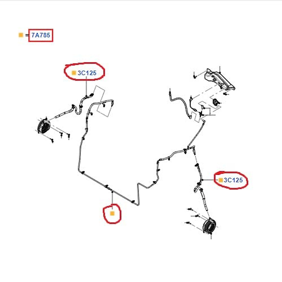 11-14 Ford F-150 Auto Locking Hub Front Axle Vacuum Line Tubes 4x4 4wd IWE BL3Z7A785A