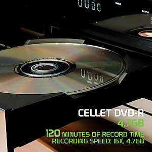 Recordable Blank DVD Disk 16X 120 Min 4.7 GB DVD-R for Video, Pictures, MP3 Files (DVD-R) (5 Pieces)
