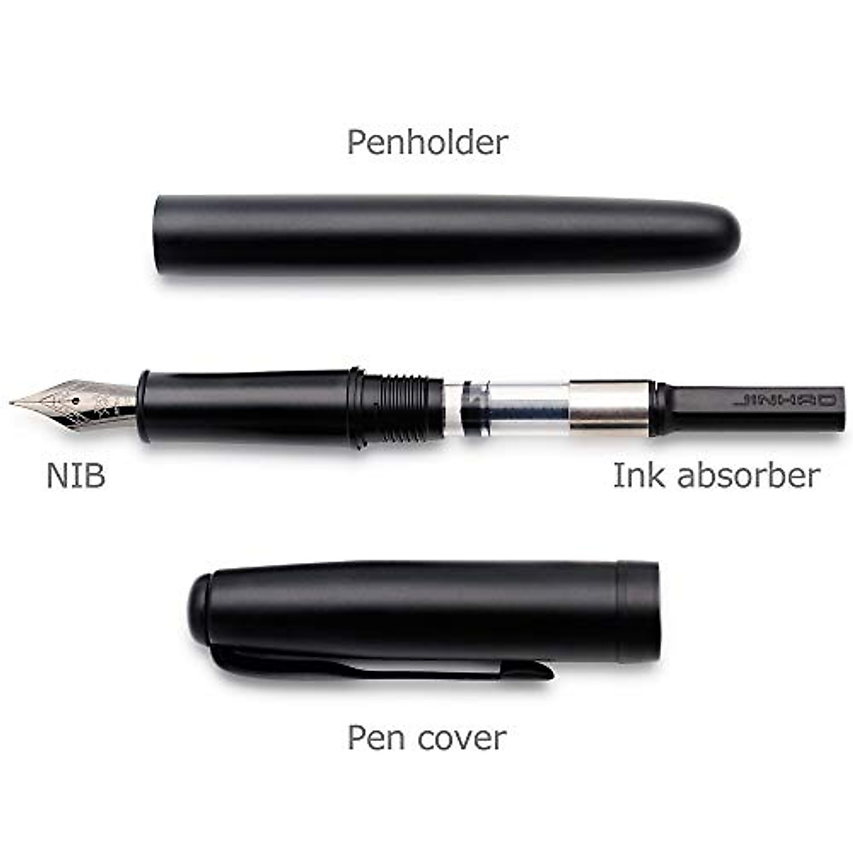 JINHAO 75 HongYun Fountain Pen (Matte Black, Fine Nib)