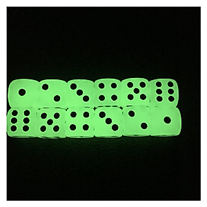 ZYM305 50Pcs/Lot 16mm Luminous Dice Rounded Corner Drinking Glowing Dice Nightclub Bars Dedicated Entertainment Dice Games Dice