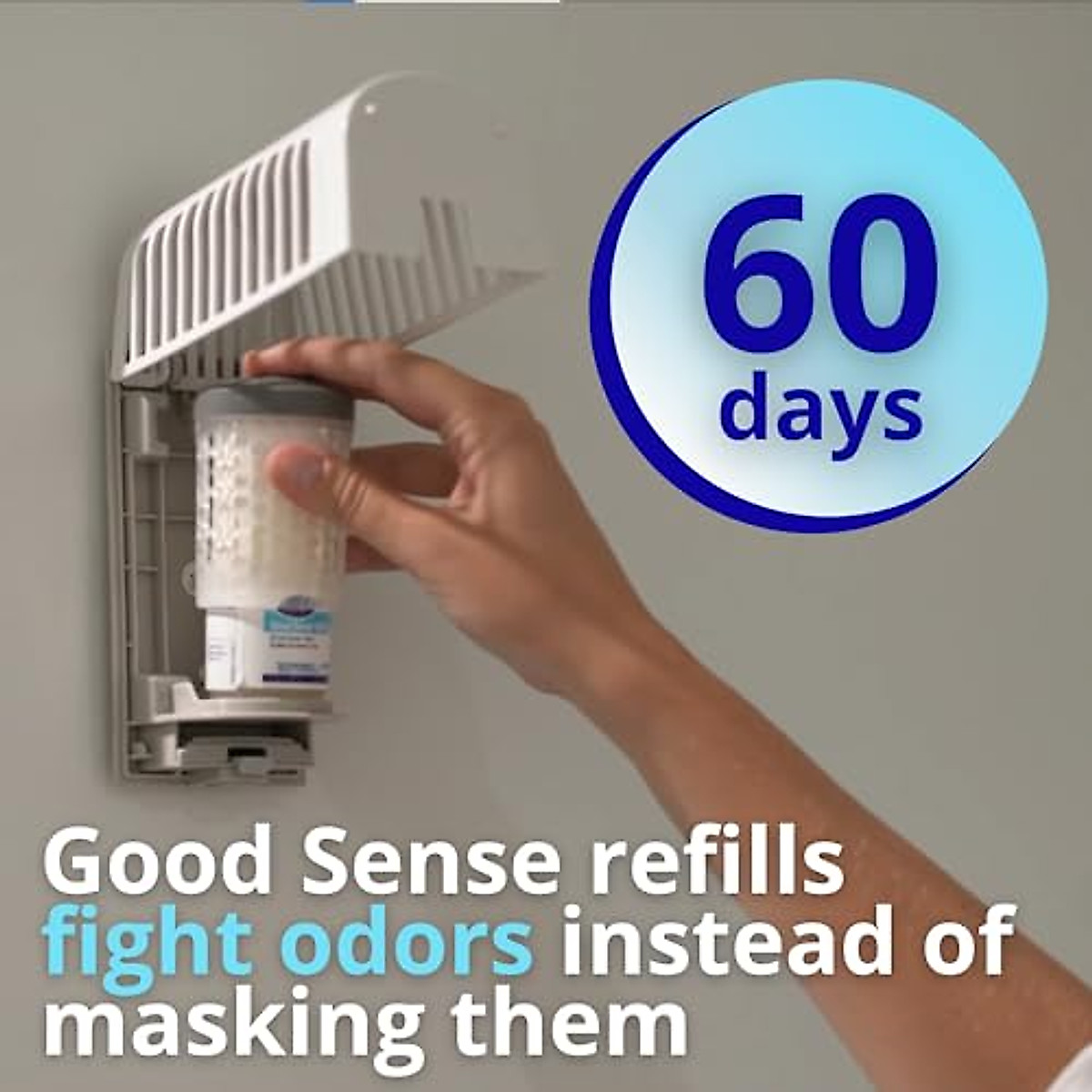 Diversey 100910595 Good Sense 60 Day Air Care System Cartridge, Deodorizer & Freshener for Restrooms, Gyms & High Traffic Public Spaces, Fresh Scent, Refill, 1-Cartridge (Pack of 6)