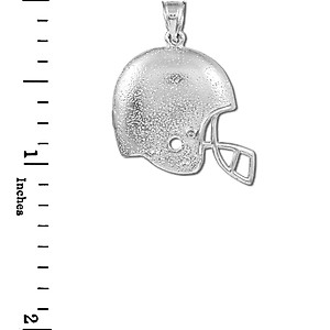 Claddagh Gold 925 Sterling Silver Football Helmet Sports Pendant