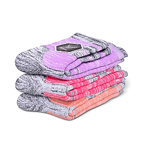 FEIDEER Women's Hiking Walking Socks, 3-Pack Outdoor Recreation Socks Wicking Cushion Crew Socks (3WS19103-M)