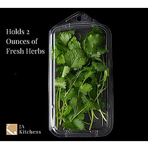 JA Kitchens 2 Ounce Large Herb Clamshell Container - Disposable - Pack of 20