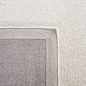 SAFAVIEH Metro Collection Area Rug - 8' x 10', Ivory, Handmade Greek Key Border Wool, Ideal for High Traffic Areas in Living Room, Bedroom (MET276A)